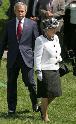 Queen Elizabeth Ii President George W Editorial Stock Photo - Stock ...