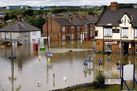 Flooded Part Catcliffe Area Rotherham South Editorial Stock Photo ...