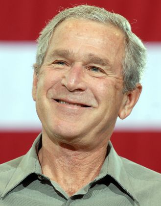 George W Bush Smiles After Making Editorial Stock Photo - Stock Image ...
