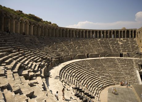 Roman Amphitheatre Aspendos Anatalya Turkey Editorial Stock Photo ...