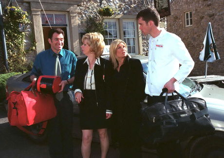 Emmerdale Louise Appleton Emily Symonsdiane Blackstock Editorial Stock ...