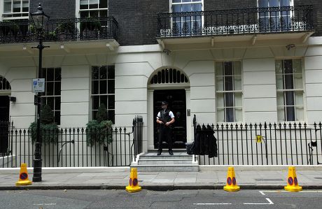 __COUNT__ Security measures in place outside the home of former British ...