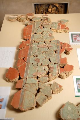 Pieces Roman Mural Circa 120ad That Editorial Stock Photo - Stock Image ...