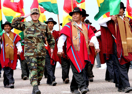 Bolivian Soldiers Participate Military Indigenous Parade Editorial ...