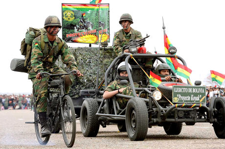 Bolivian Soldiers Participate Military Indigenous Parade Editorial ...