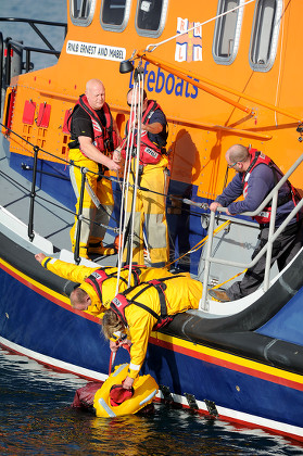 Rnli Lifeboat Ernest Mabel Demonstrate Rescuing Editorial Stock Photo ...