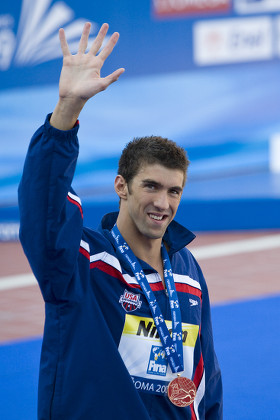 Michael Phelps Usa During Medal Ceremony Editorial Stock Photo - Stock ...
