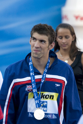 Michael Phelps Usa During Medal Ceremony Editorial Stock Photo - Stock ...
