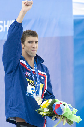 Michael Phelps Usa During Medal Ceremony Editorial Stock Photo - Stock ...
