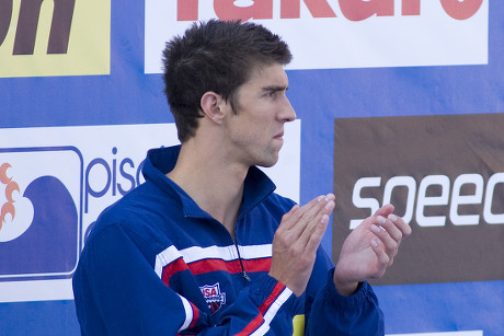 Michael Phelps Usa During Medal Ceremony Editorial Stock Photo - Stock ...