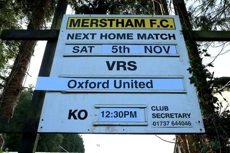 Mersthams Fixtures Board Showing Details Their Editorial Stock Photo ...