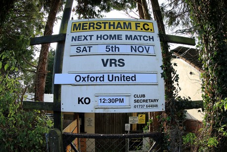 Mersthams Fixtures Board Showing Details Their Editorial Stock Photo ...