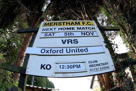 Mersthams Fixtures Board Showing Details Their Editorial Stock Photo ...