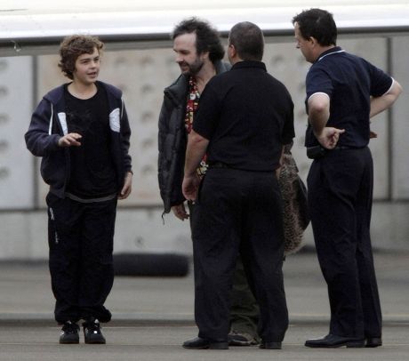 Peter Jackson Boarding Aeroplane His Son Editorial Stock Photo - Stock ...