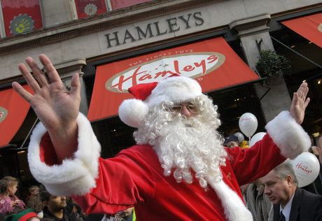 Father Christmas Arrives Hamleys On Regent Editorial Stock Photo ...