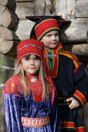 Model Released Sami Girl Boy Dressed Editorial Stock Photo - Stock ...