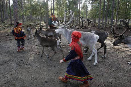 Model Released Sami Family Dressed Traditional Editorial Stock Photo ...