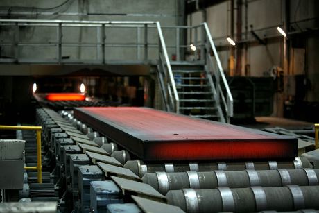 Red Hot Slab Steel Melting Shop Editorial Stock Photo - Stock Image ...