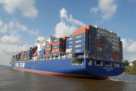 Giant Container Ship Loaded Containers Makes Editorial Stock Photo ...