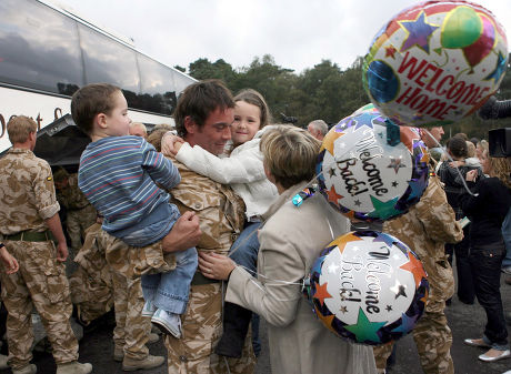 Sergeant Andrew Tinkler Met By Wife Editorial Stock Photo - Stock Image ...