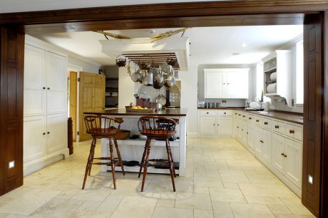 Large Country Style Kitchen Breakfast Room Editorial Stock Photo ...