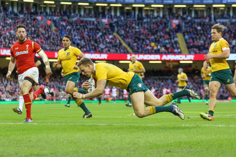 Reece Hodge Australia Dives Score Try Editorial Stock Photo - Stock ...