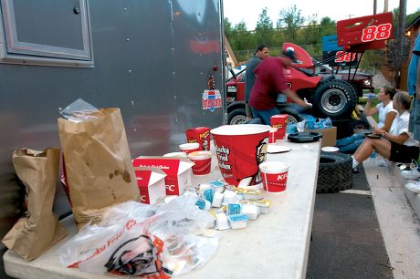 Competitors Enjoying Kfc Lunch Editorial Stock Photo - Stock Image ...