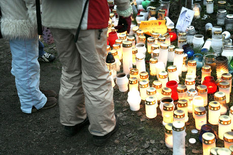 Candles Burn Remembrance Near Jokela School Editorial Stock Photo ...