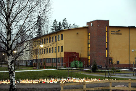 Candles Burn Remembrance Near Jokela School Editorial Stock Photo ...