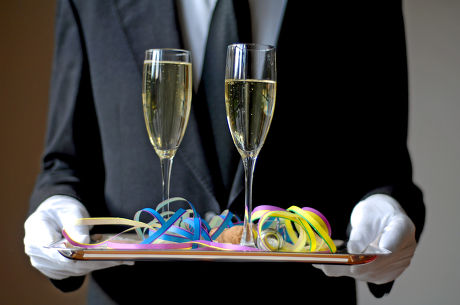 Butler Serving Champagne Editorial Stock Photo - Stock Image | Shutterstock