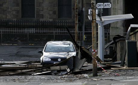 Volkswagen Golf Lies Smashed After Roof Editorial Stock Photo - Stock ...