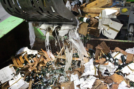 Bottles Sparkling Wine Being Destroyed Editorial Stock Photo - Stock ...
