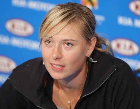Maria Sharapova During Press Conference Editorial Stock Photo - Stock ...