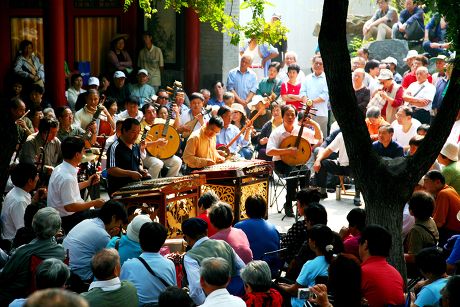 Traditional Chinese Music Orchestra Giving Local Editorial Stock Photo ...