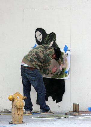 Nick Walker Stenciling Graffiti Art Titled Editorial Stock Photo ...
