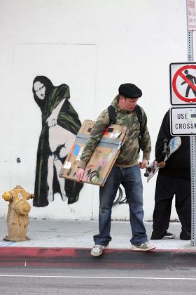 Nick Walker Stenciling Graffiti Art Titled Editorial Stock Photo ...