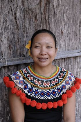 Iban Woman Dressed Colourful Traditional Dress Editorial Stock Photo ...