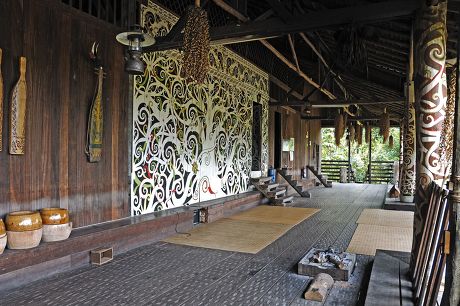 Communal Covered Terrace Orang Ulu Longhouse Editorial Stock Photo ...