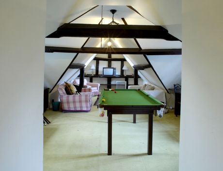Games Tv Room Pool Table Situated Editorial Stock Photo - Stock Image ...