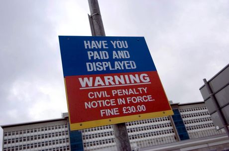 Car Parking Warning Sign Disabled Car Editorial Stock Photo - Stock ...