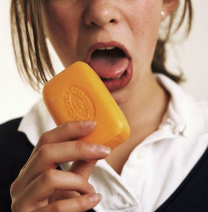 Model Released Close Girl Holding Soap Editorial Stock Photo - Stock ...