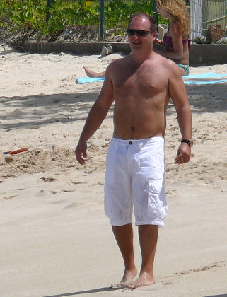 __COUNT__ French TV presenter Sebastien Cauet on holiday in St Barts ...