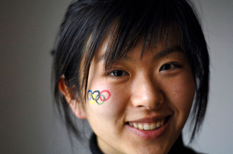 Model Released Chinese Girl Olympic Rings Editorial Stock Photo - Stock ...