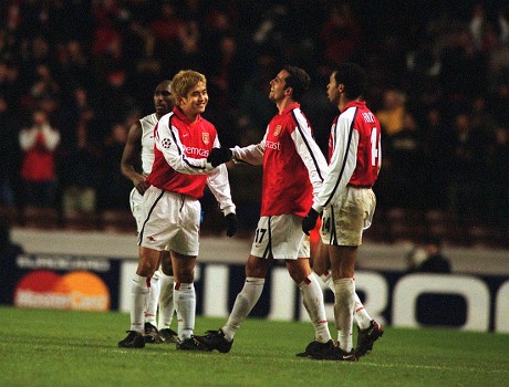 Junichi Inamoto Arsenal Celebrates His Team Editorial Stock Photo ...