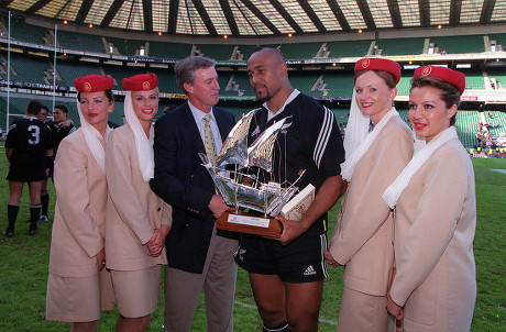 New Zealand Player Jonah Lomu Congratulated Editorial Stock Photo ...