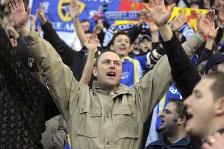 Cardiff Fans Celebrate Their Win Middlesbrough Editorial Stock Photo ...
