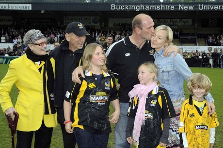 Lawrence Dallaglio Kisses Wife Alice Their Editorial Stock Photo ...