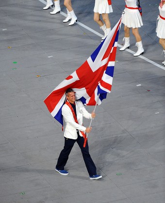 Gbr Flag Bearer Mark Foster Swimmer Editorial Stock Photo - Stock Image ...
