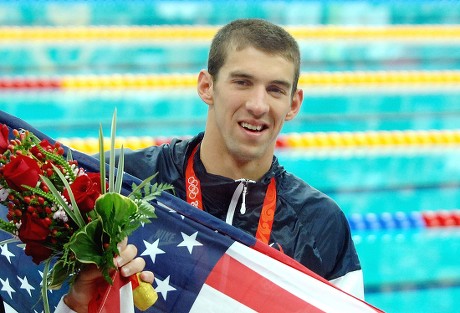 Medal Presentation Michael Phelps Usa Celebrates Editorial Stock Photo ...