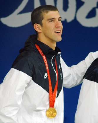 Medal Presentation Michael Phelps Usa Celebrates Editorial Stock Photo ...